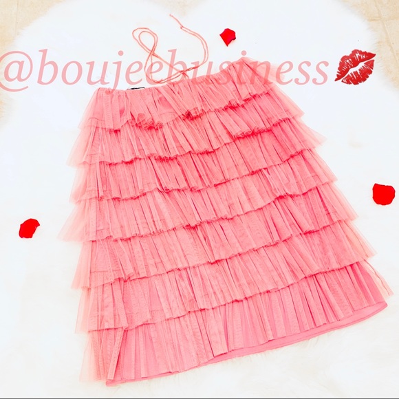 Zara | Dresses | Zara Limited Edition Pink Ruffled Tulle Dress | Poshmark